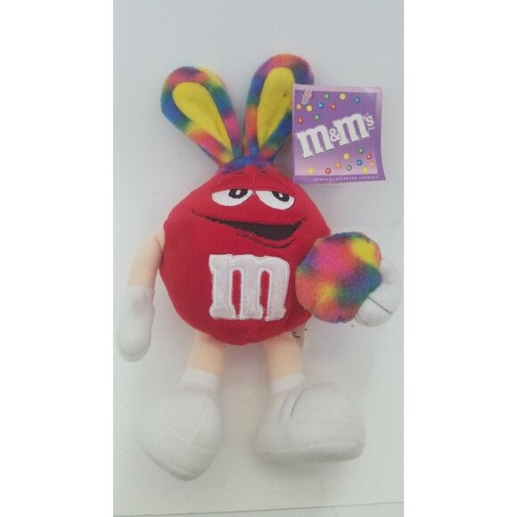 M&M'S | Toys | Mms Candy Easter Plush Doll Red Mm W Tye Dyed Bunny Ears ...